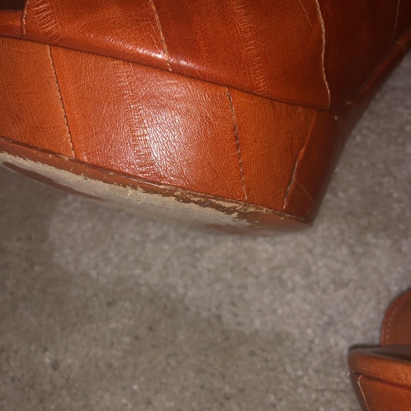 Yves Saint Laurent | Shoes | Ysl Burnt Orange Peep Toe Pumps | Poshmark